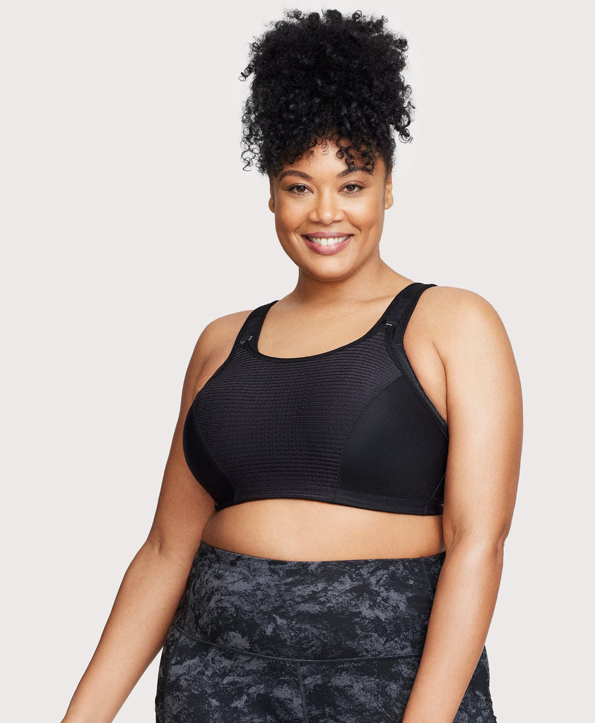 Glamorise Custom Control Sports Bra Black | Glamorise