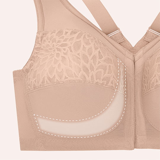 MagicLift Front-Closure Racerback Bra Black | Glamorise