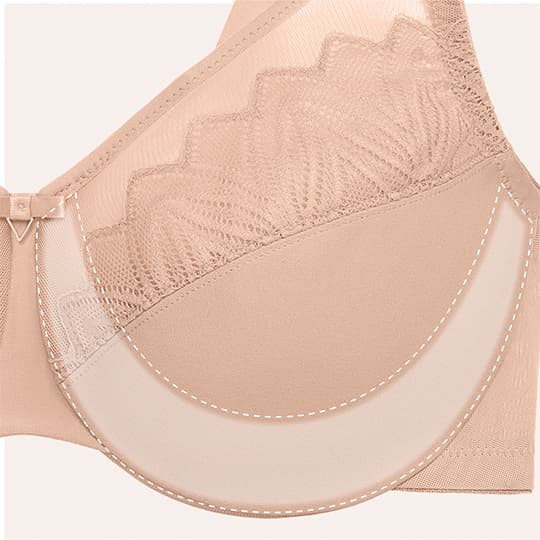 WonderWire Minimizer Bra Black | Glamorise