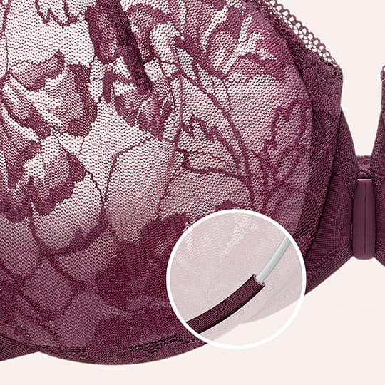 Glamorise Wonderwire Lacey T-Back Front-Close Underwire Bra Black 9246 ...