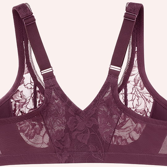 Glamorise Wonderwire Lacey T-Back Front-Close Underwire Bra Black 9246 ...